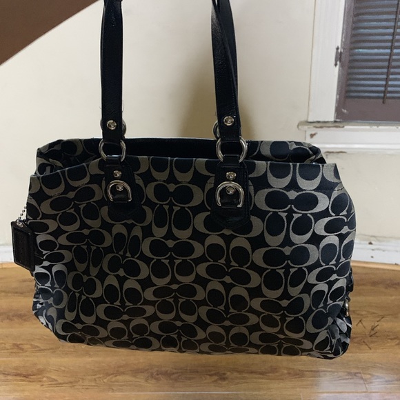 Coach | Bags | Authentic Black And Gray Coach Bag | Poshmark